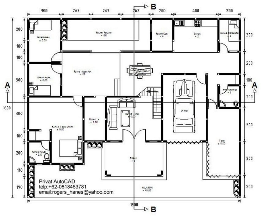 Bentuk Denah Rumah Cad Minimalis | ubuntard.com