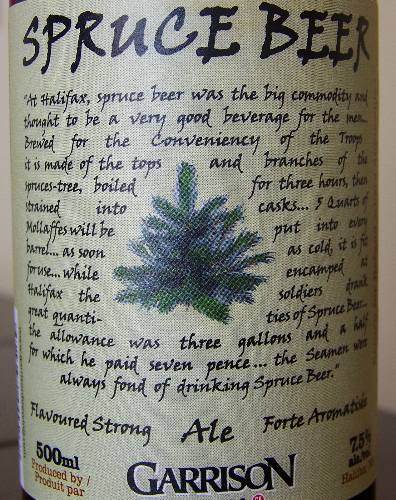 Beer Maven: Spruce Beer - Garrison Brewing (Canada - Nova Scotia - Halifax)