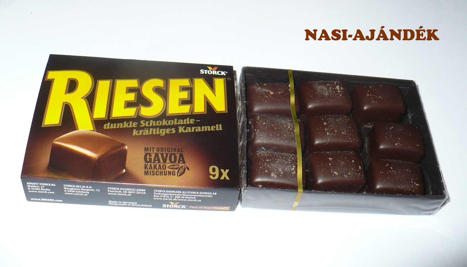 STORCK RIESEN: NÉMET KÍVÜL-BELÜL ÉTCSOKIS KARAMELLÁK