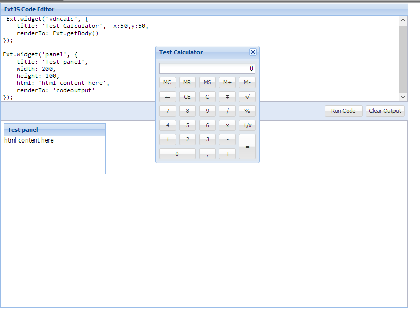 Vodun Projects: ExtJS 4.2.0 Calculator Vodun Projects: ExtJS 4.2.0 Calculator