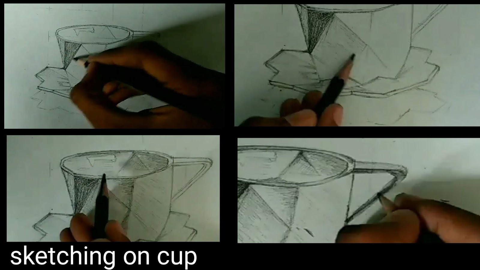 How to draw modern design Cup and Saucer-step by step tutorial