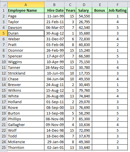 IF Function / Formula in MS Excel 2007, Excel IF Formula / Function ...