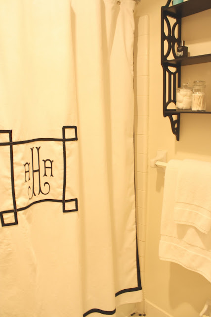Meet Me in Philadelphia: My Custom Monogrammed Shower Curtain