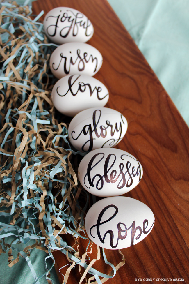 Eye Candy Creative Studio: LETTERING :: Farmhouse Easter Eggs