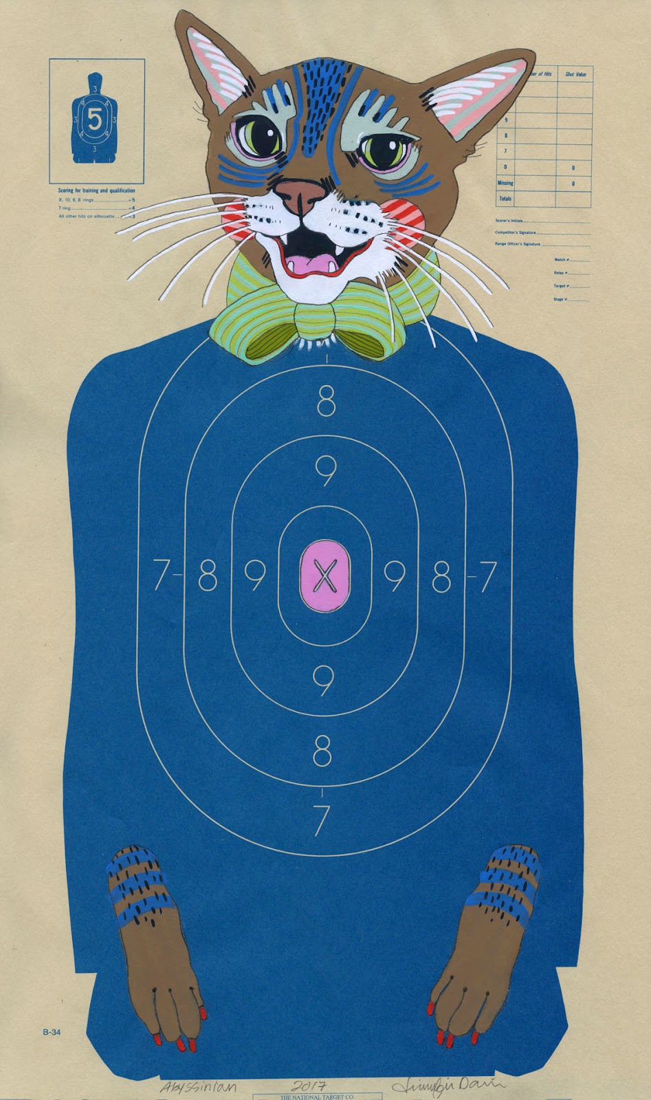 Jennifer Davis Art: Custom Hand-Painted Paper Shooting Targets