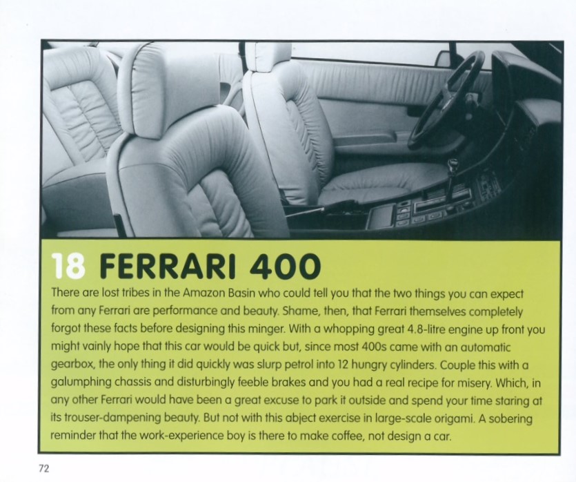 Ferrari 400: BBC Books - Top Gear : CRAP CARS #18 Ferrari 400