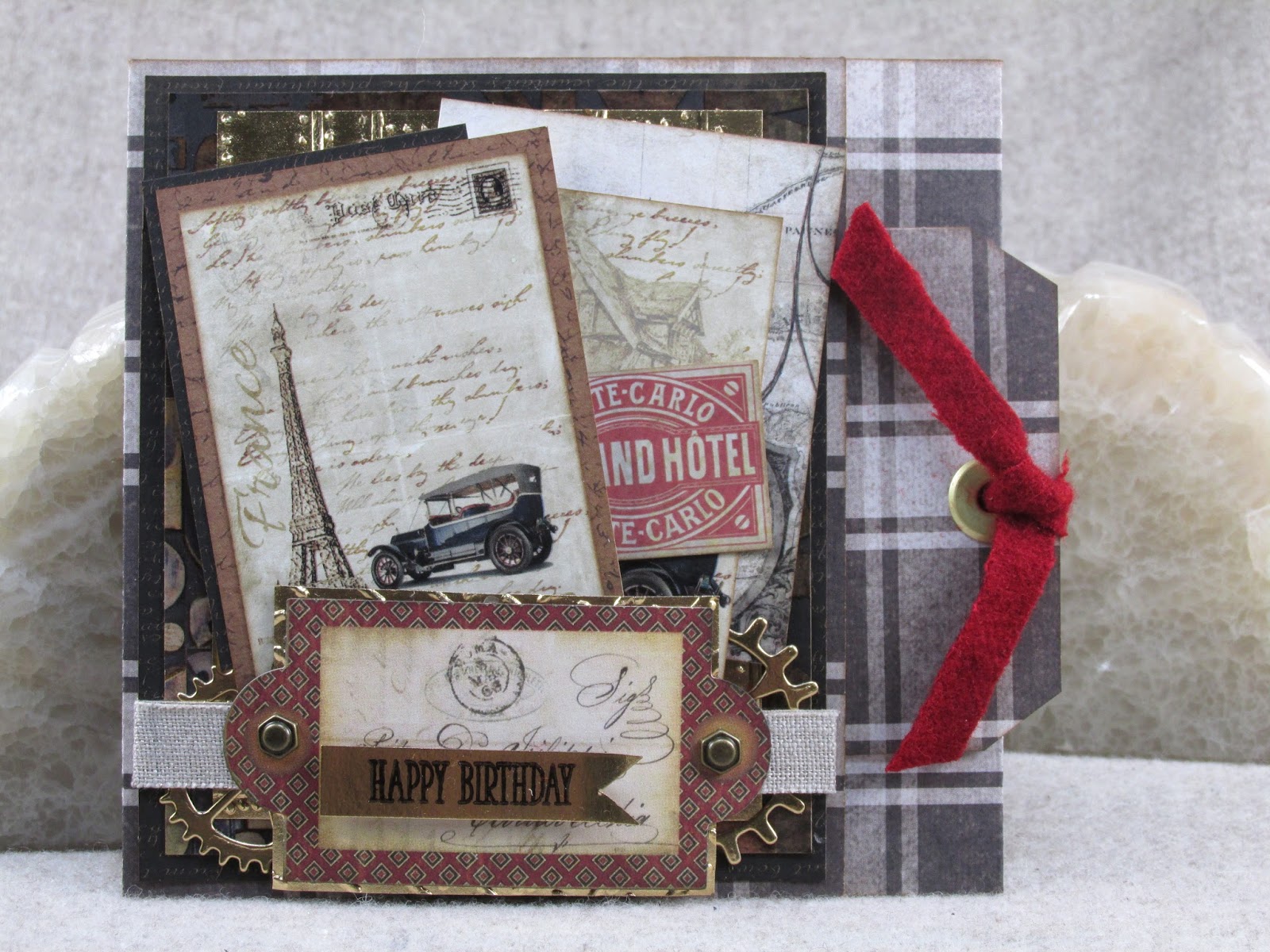 Hands to Work... Heart to Love: Travel Theme Birthday Pocket Card