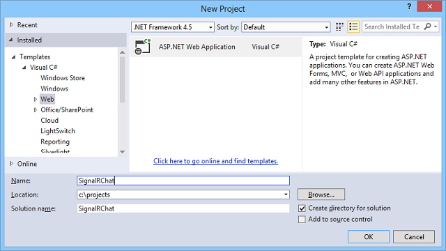 Signalr Chat: Signalr - step by step