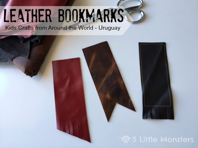 5 Little Monsters: Kids Crafts- Leather Bookmarks