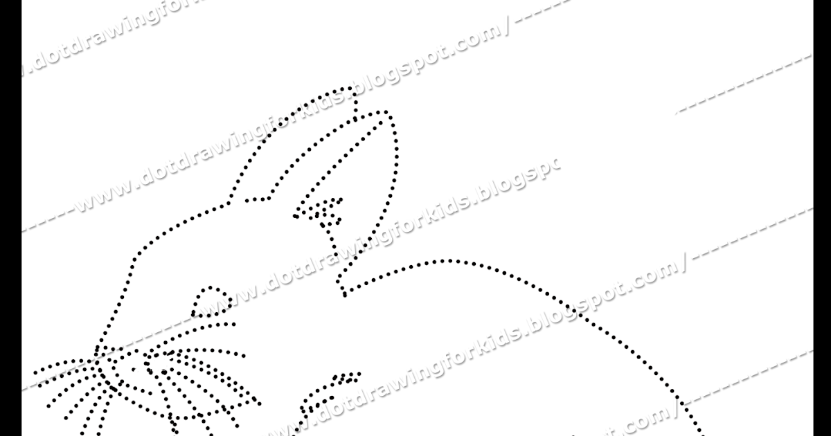 Dot Drawing For Kids: Dotted Drawing Rabbit, Rabbit Dot to dot Drawing ...