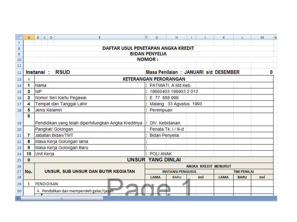 CARA PENILAIAN DAN PEMBUATAN DUPAK BIDAN