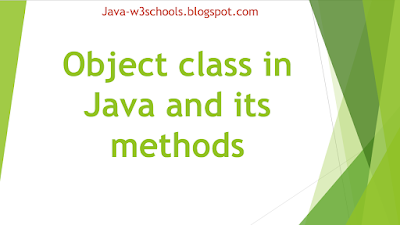 Object class in Java and its methods | JavaProgramTo.com
