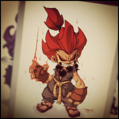 Red J :: A Blog of Art by Jon Sommariva: Akuma :: Chibi Raging Demon