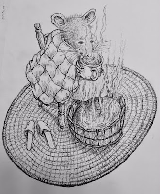 just pencil on paper: "Steam" for Illustration Friday