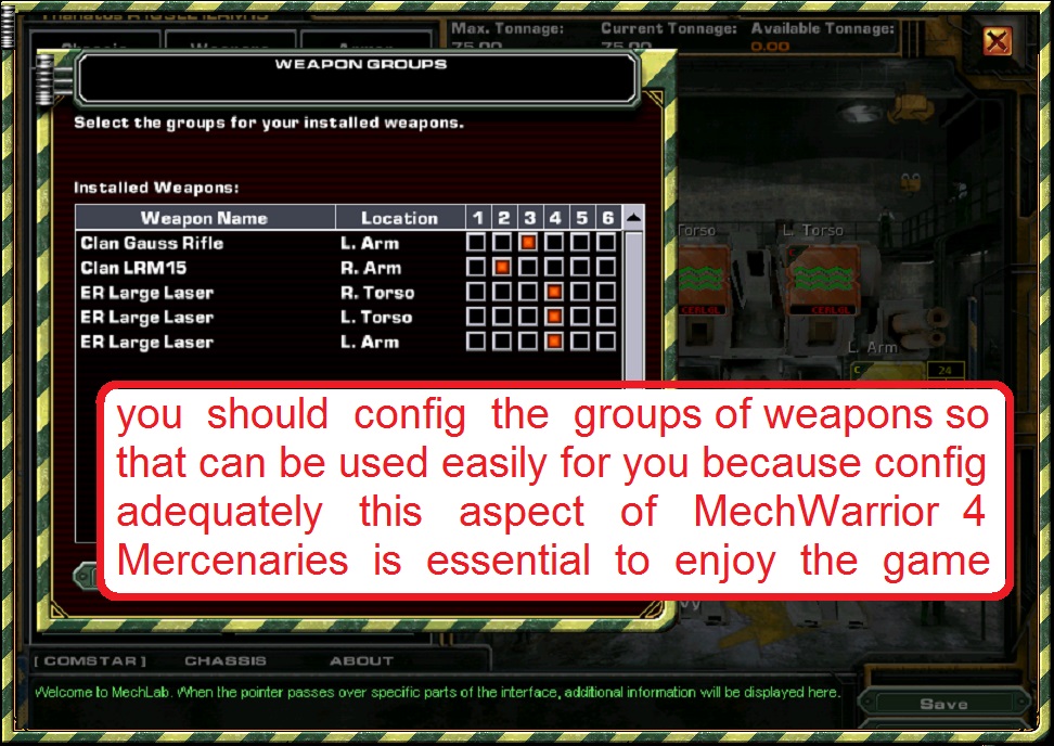 MechWarrior Mechanized Expeditions League: CONTROLS
