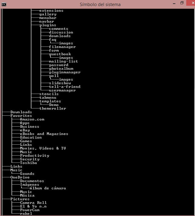 REDES : Árbol de directorio en Windows y Linux