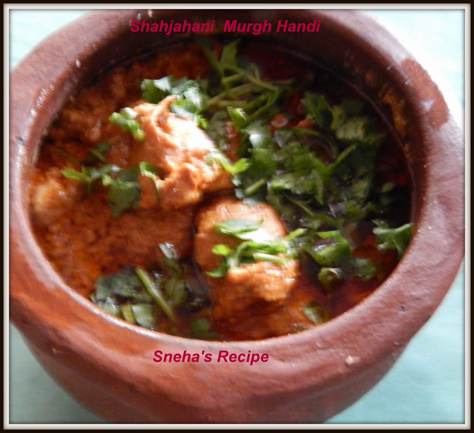 Shahjahani Murgh Handi - Sneha's Recipe