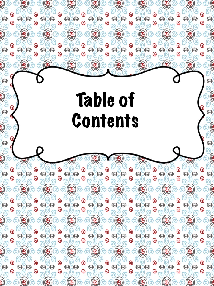 Math Notebooks (Part 3 of a gazillion parts): Dividers and Table of ...