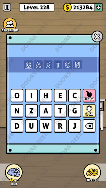 Escape Room: Mystery Word Level 228 Answer ~ Doors Geek