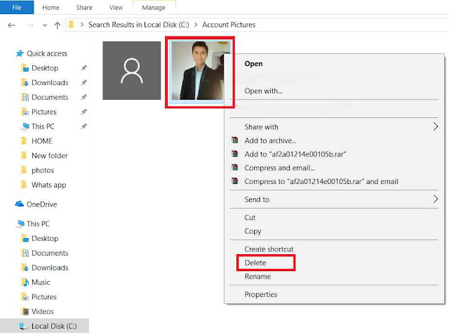 How to Change or Remove a User Account Picture in Windows 10