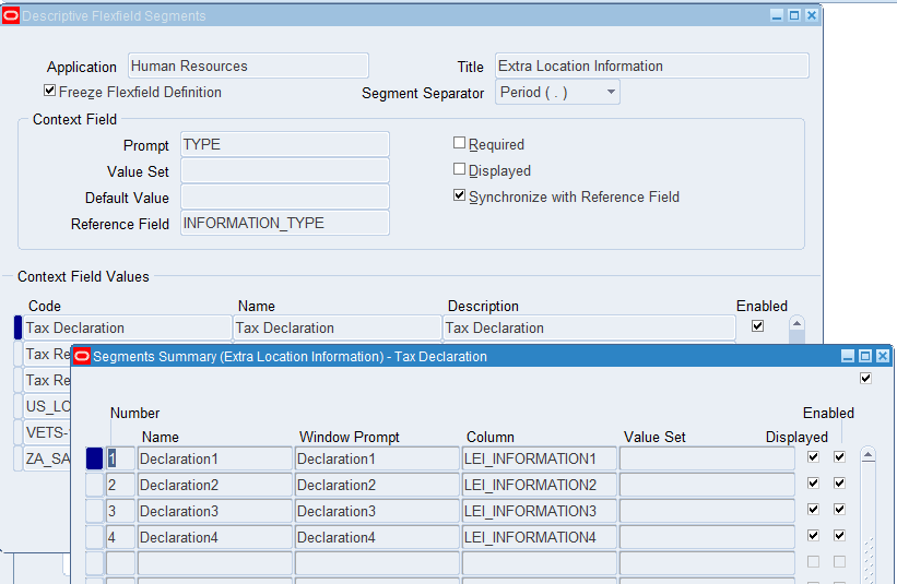 Oracle HRMS Extra Information Types « Learn Oracle