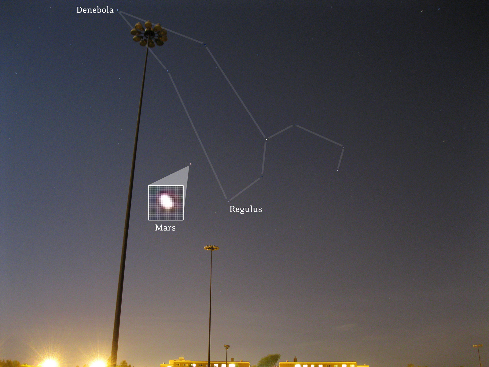 Leo constellation with star labels [Stellar Neophyte Astronomy Blog]