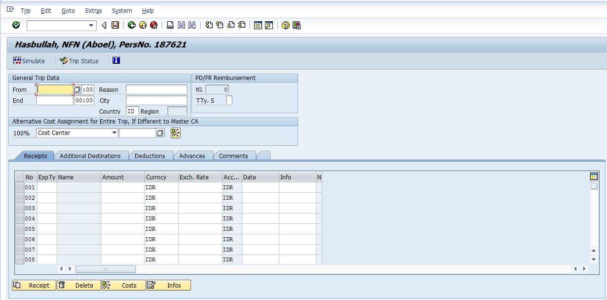 DUKUN IT: Personal Notes : Claim Expense Thru SAP