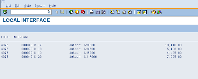 SAP TECH: Local : Interface