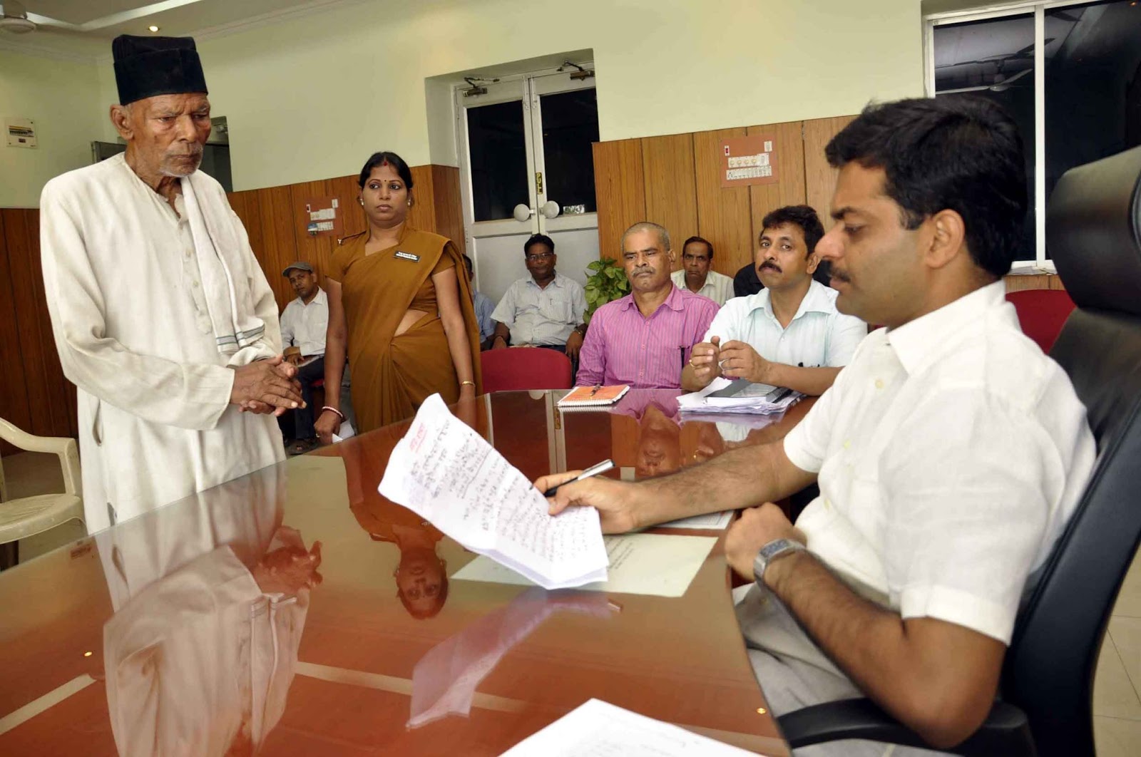View Patna: Patna District Magistrate N Saravana Kumar holds Janata Darbar