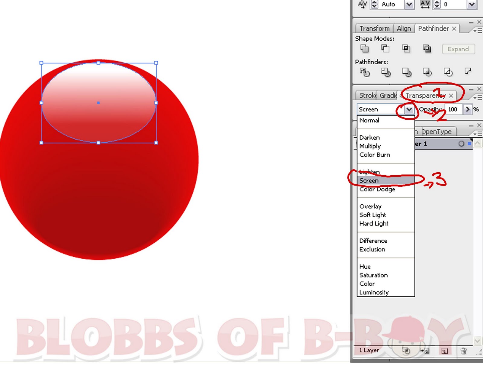 Adobe Illustrator Tutorial:Create a Simple Glossy orb effect for your ...