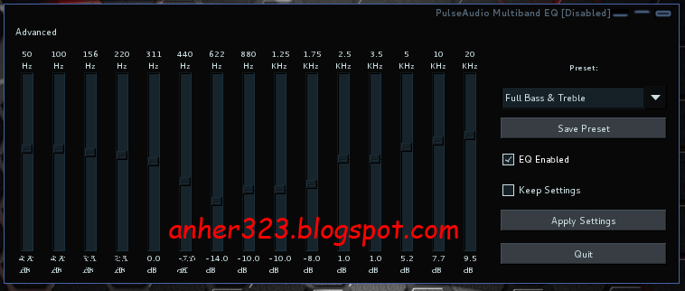 Cara Setting Equalizer di kali linux | Anherr Blog's