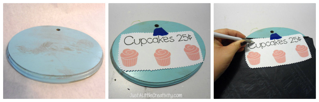 How to Paint an Old Fashioned Cupcake Sign {Tutorial}