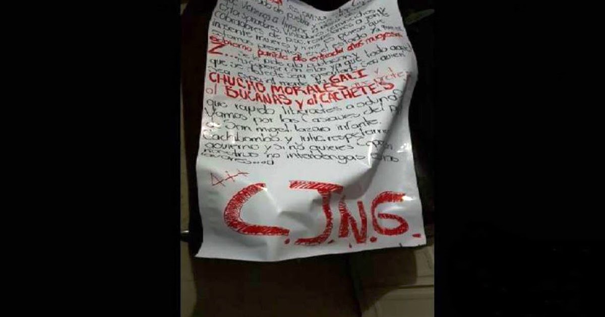 CJNG Narcomanta: "We have arrived" and "The Governor of Puebla is ...