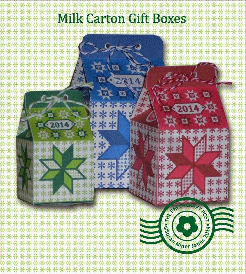 The Papercraft Post: Mini Milk Carton Gift Boxes