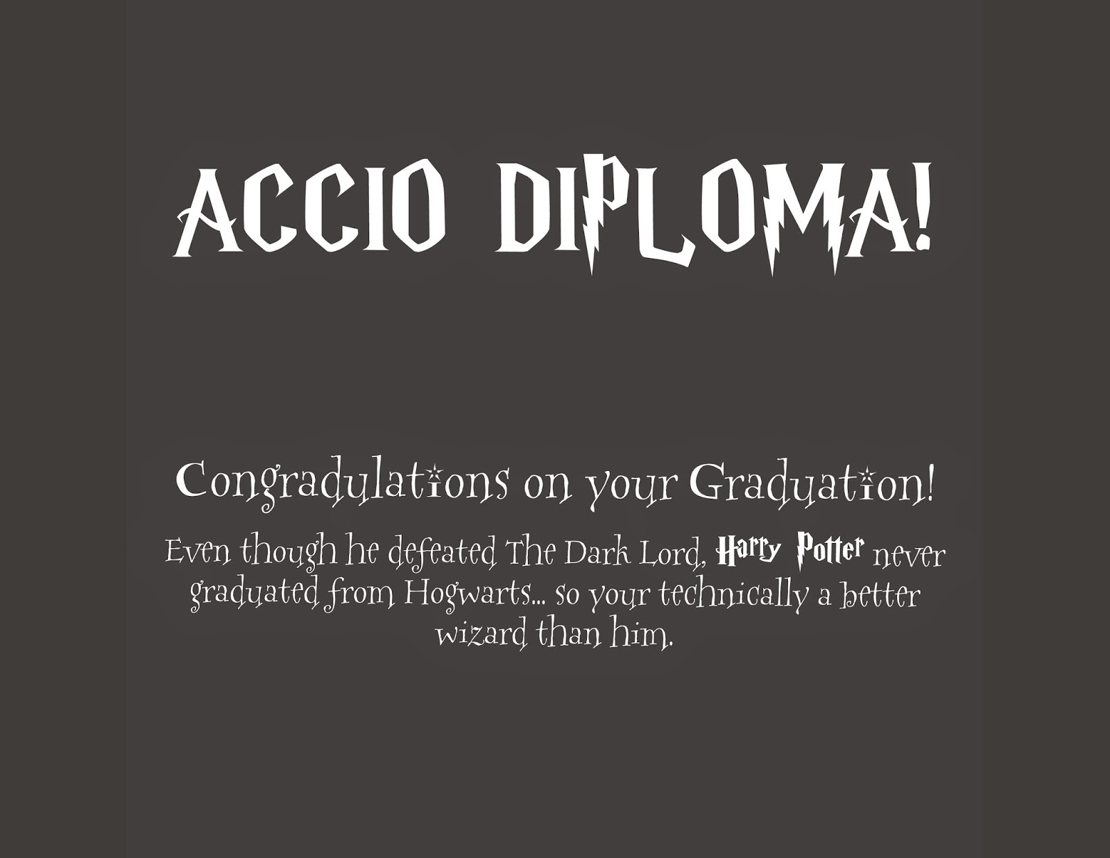 Southern Architectress: Harry Potter Framed Graduation Card