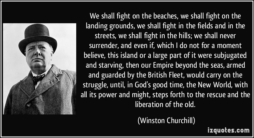Por estar contigo: We shall never surrender! (¡Nunca nos rendiremos!)
