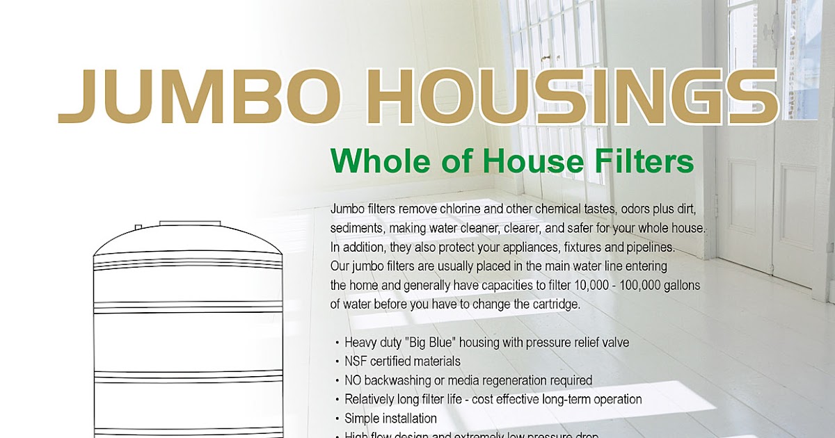 PurePro® Jumbo Housing Whole House Water Filtration System