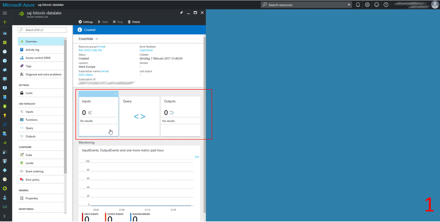 Microsoft BI Tools: Azure - Understanding Stream Analytics Data Lake ...