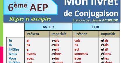 Mon livret de conjugaison pour la 6aep .Pdf - تعليم بريس Taalimpress