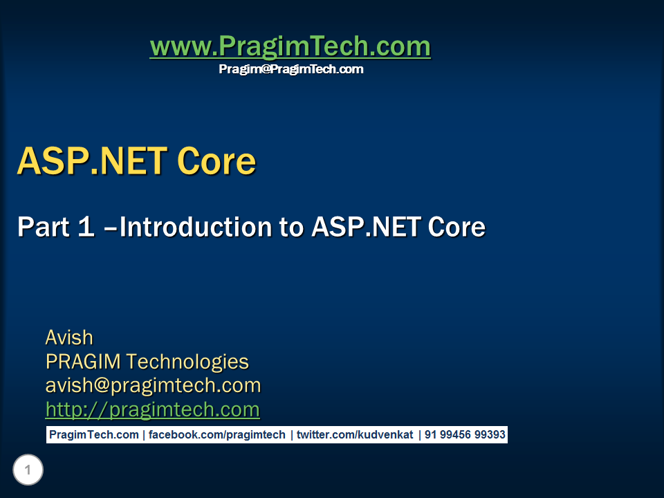 Sql Server Net And C Video Tutorial What Is Aspnet Core Slides