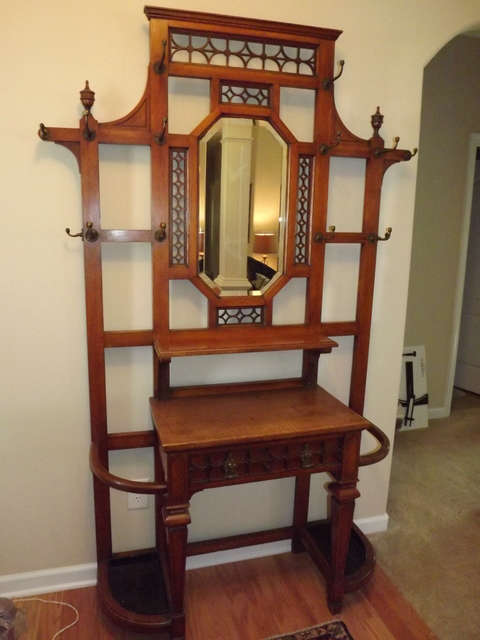 The Design Enthusiast: Amazing Antiques ~ Hall tree / Umbrella and Coat ...