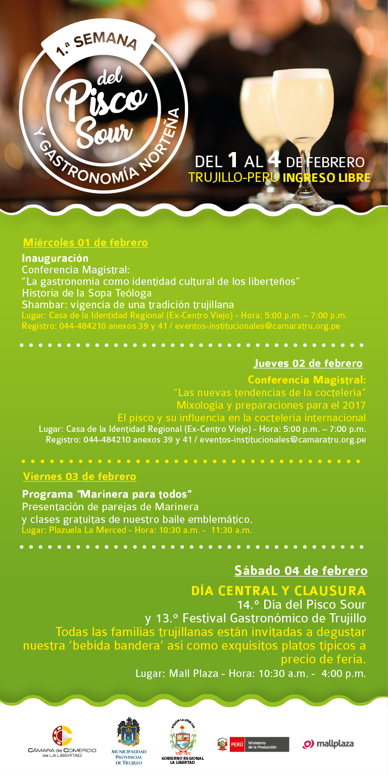 INVITACIÓN: SEMANA DEL PISCO