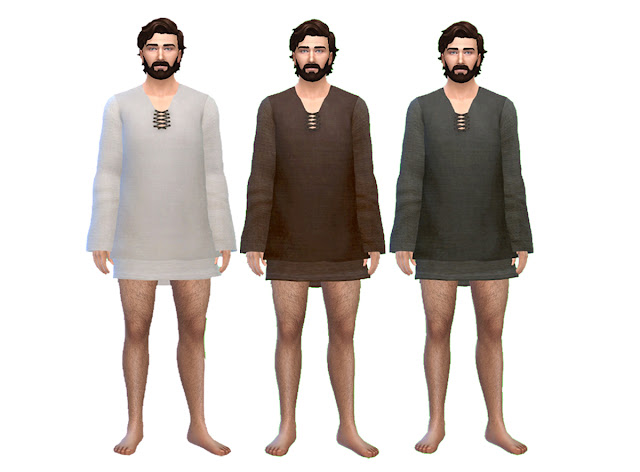 TS4: Men's Medieval Sleeping Tunic | History Lover's Sims Blog