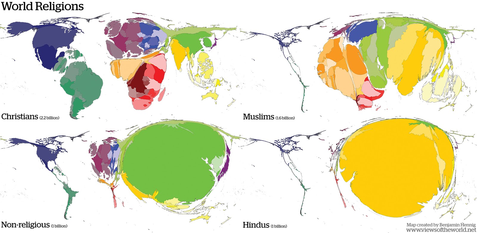 World religions - Vivid Maps