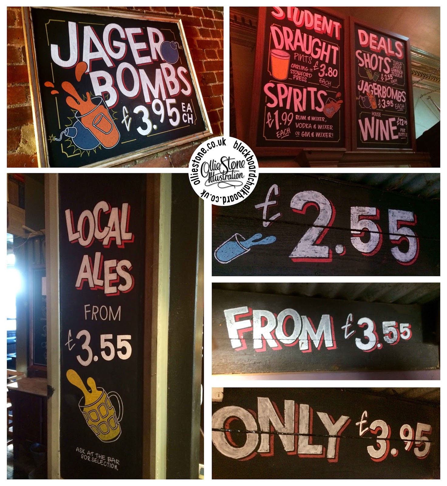 Pub Chalkboard by Ollie Stone: Brighton-based chalk artist and menu ...
