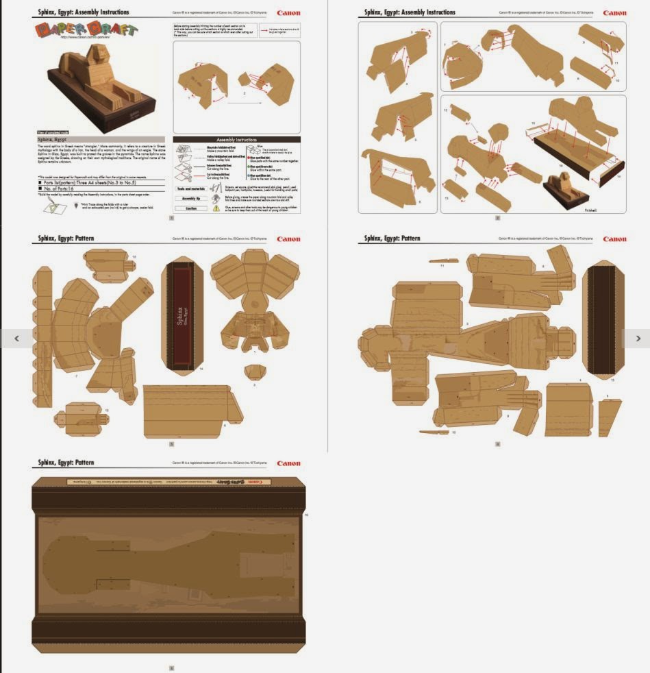 Esfinge Para Imprimir E Montar - RETOEDU