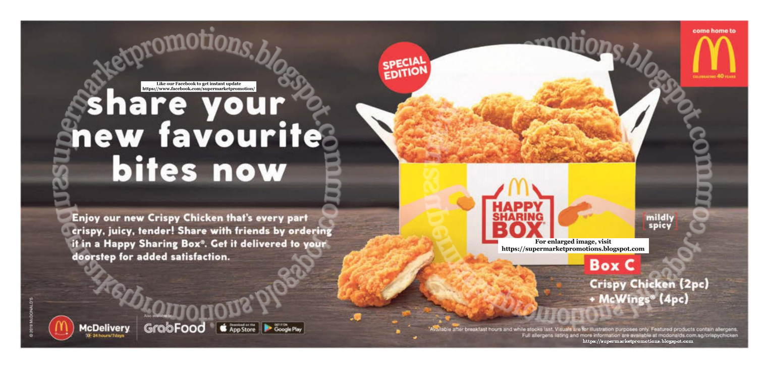 McDonald's Happy Sharing Box 07 March 2019 ~ Supermarket Promotions