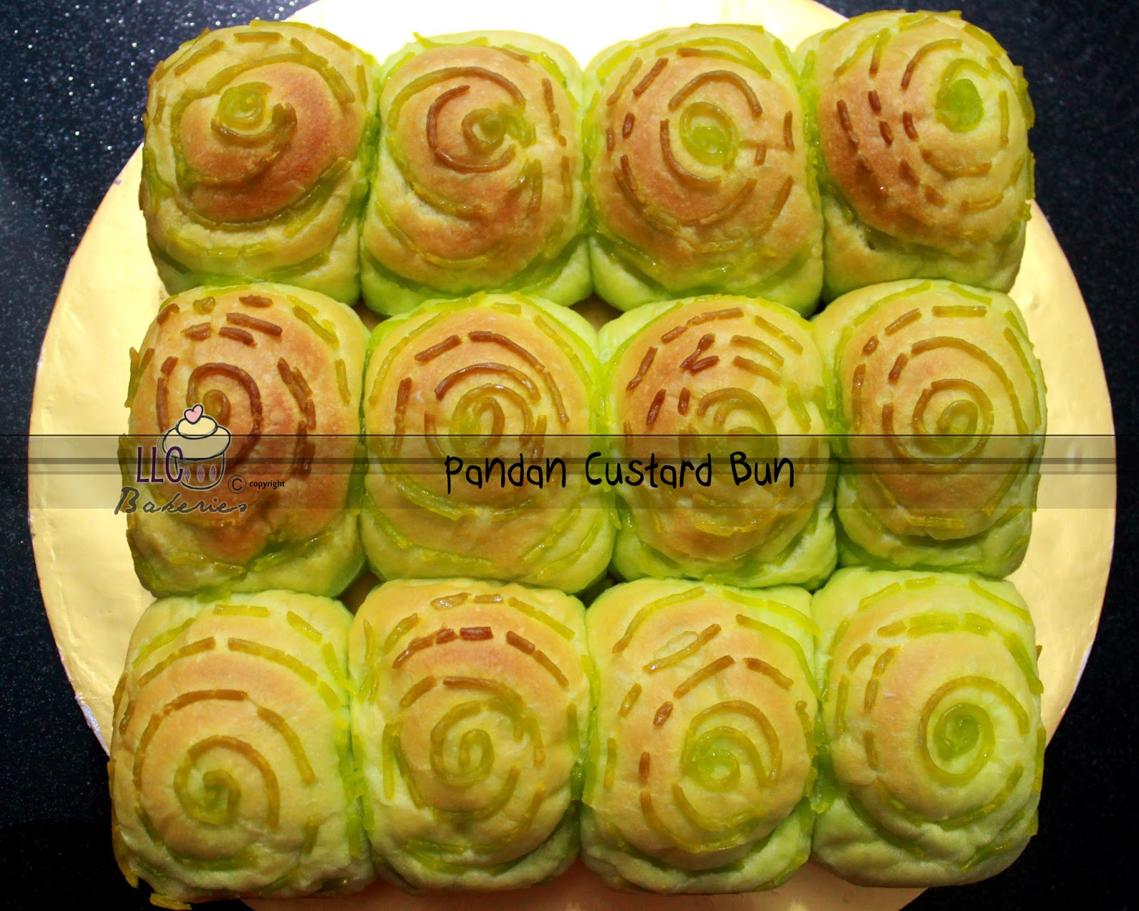 LLC Bakeries: Pandan Custard Bun