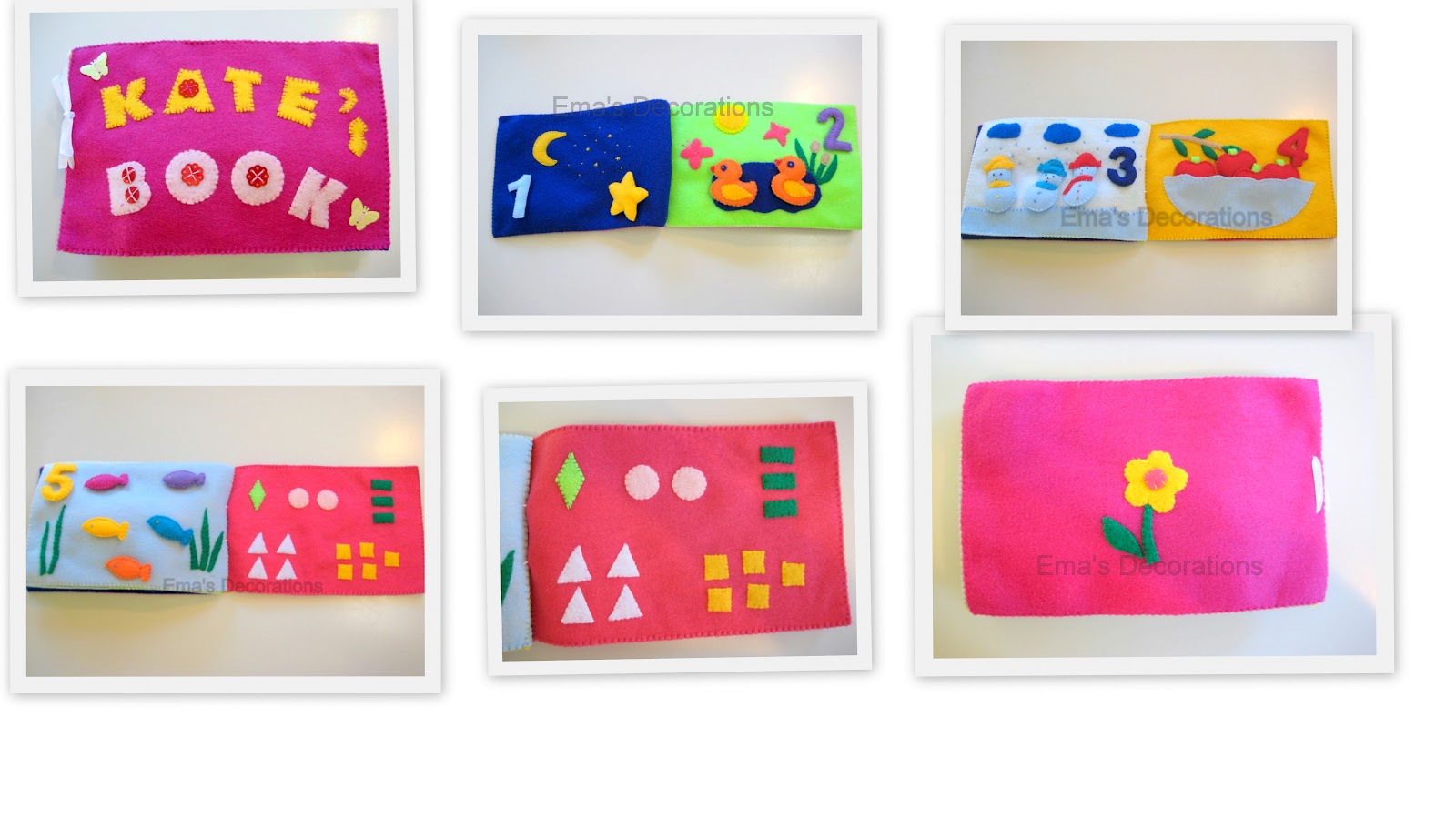 Ema Decorations: Counting Felt Book for Preschool